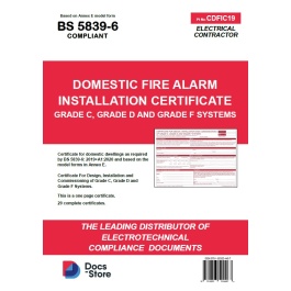 Domestic Fire Alarm Installation Grade D Certificate - Wiring Regulations