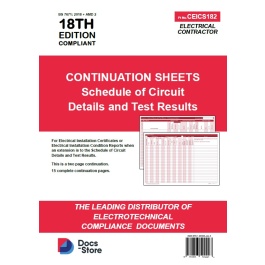 Continuation Sheets - Wiring Regulations